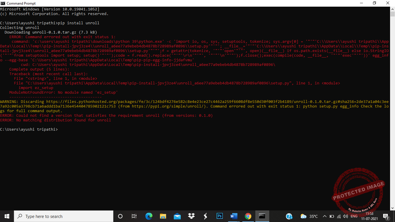 Command python Setup py Egg info Failed With Error Code 1