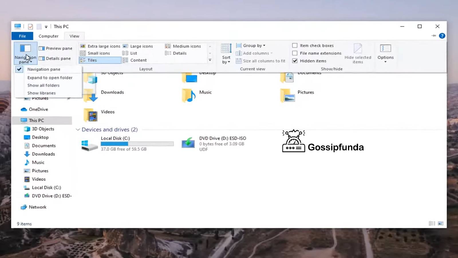 File explorer sidebar missing File explorer sidebar missing