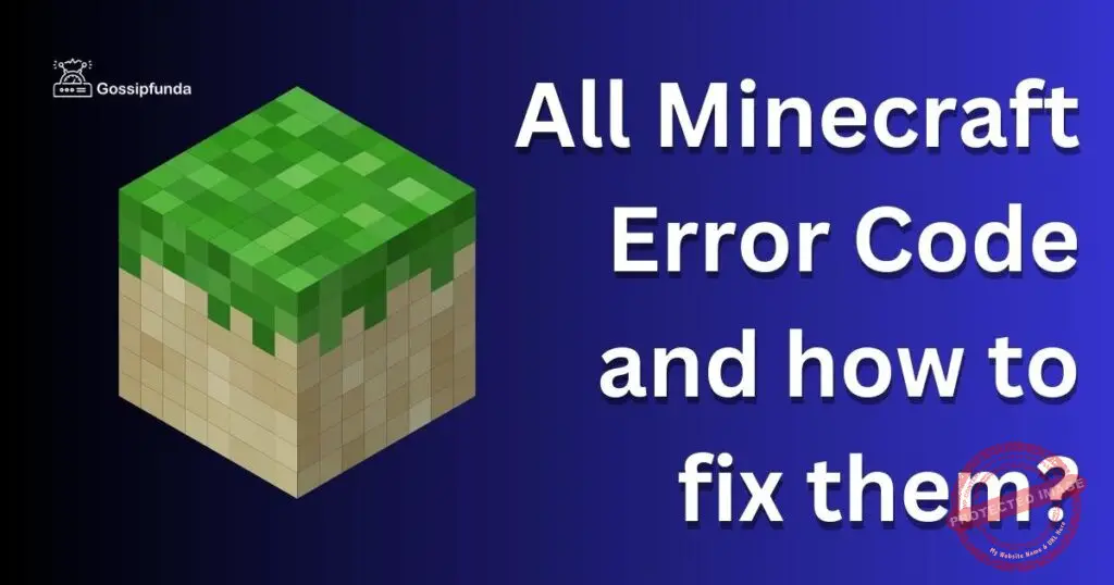 All Minecraft Error Code And How To Fix Them Gossipfunda